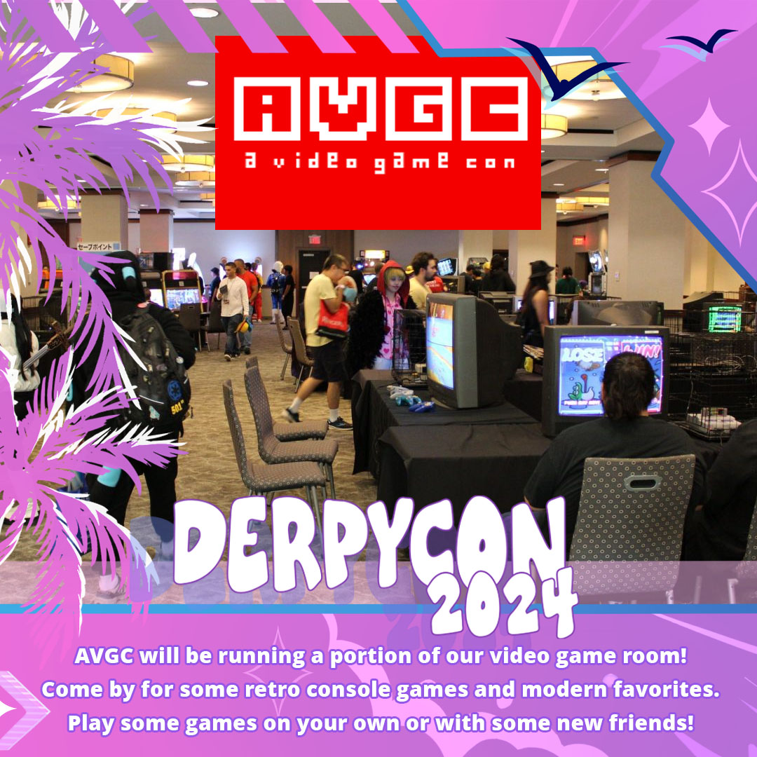 AVGC is part of our Video Game room this year! | DerpyCon